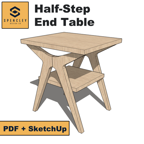 Half-Step End Table - Plans | Made by Spencley Design Co.