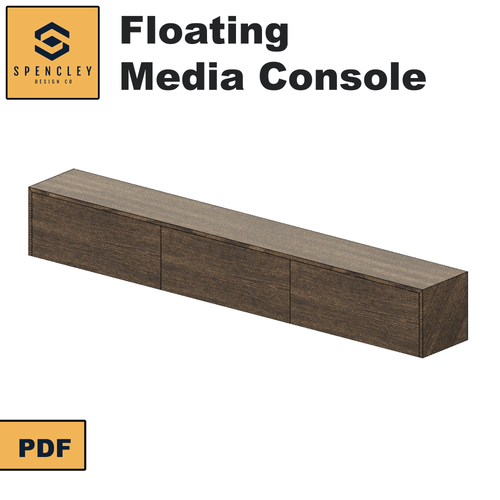 Floating Media Console - Plans | Made by Spencley Design Co.