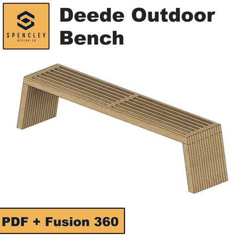 Deede Outdoor Bench - Plans | Made by Spencley Design Co.