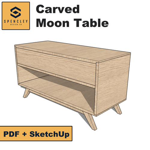 Carved Moon Table - Plans | Made by Spencley Design Co.