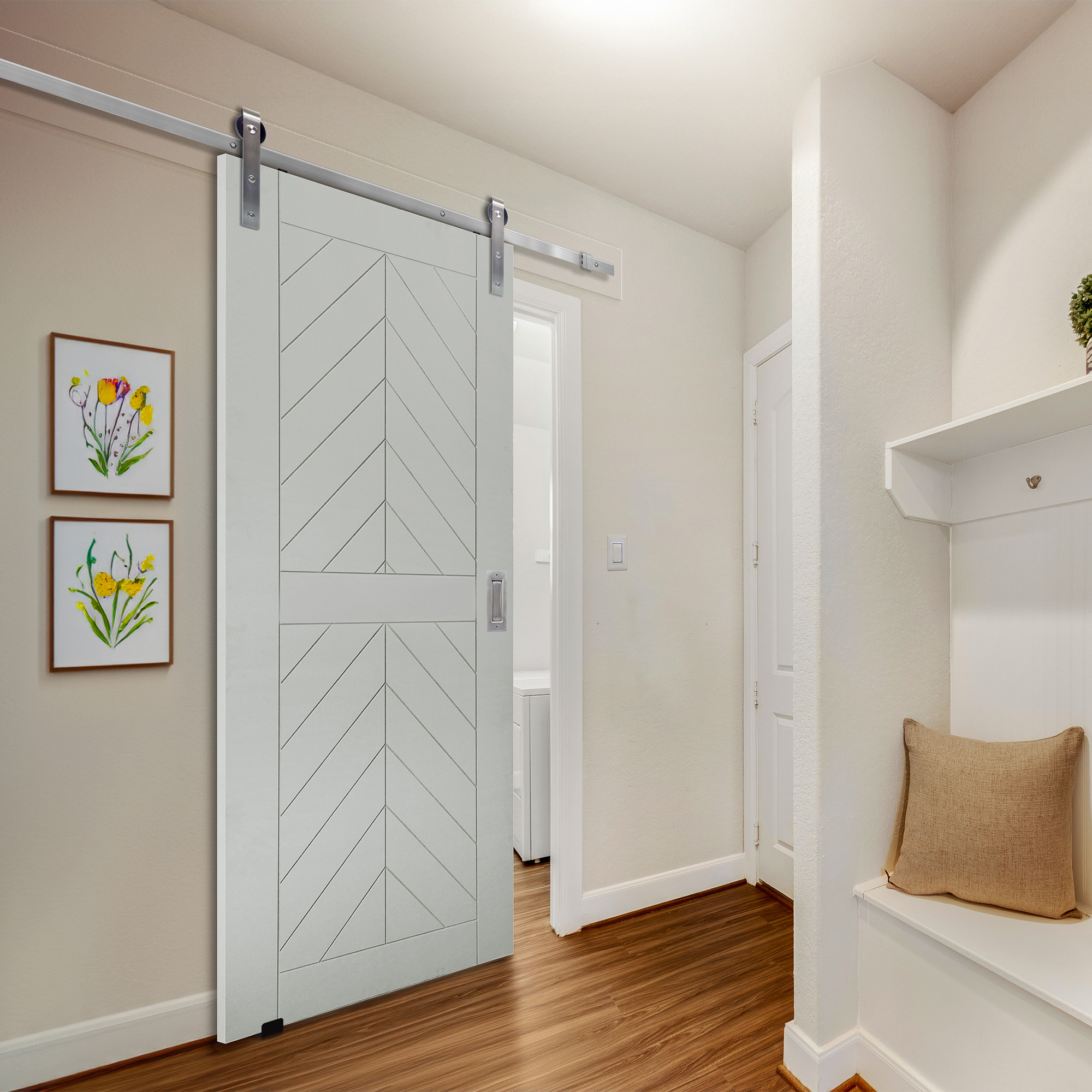 2 Panel Chevron Barn Door - BarnDoorz