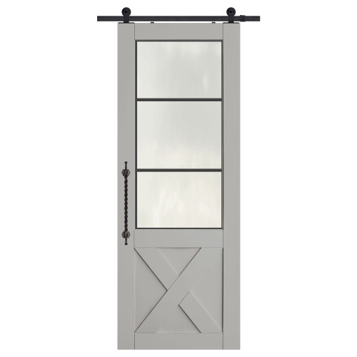 3 Lite SDL X Panel MDF Barn Door - BarnDoorz.com