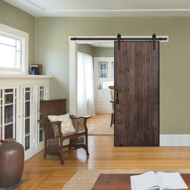 Vertical Iron Plank Barn Door - BarnDoorz