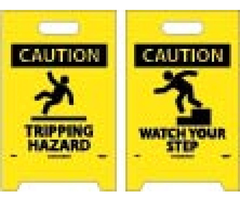 Caution Tripping Hazard Floor Sign