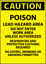 Lead Caution Paper Signs 100/Pack - Jendco Safety Supply