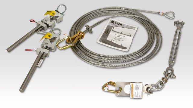 Miller SkyGrip Galvanized Wire Rope Lineline Kit for I-Beams [30FT ...