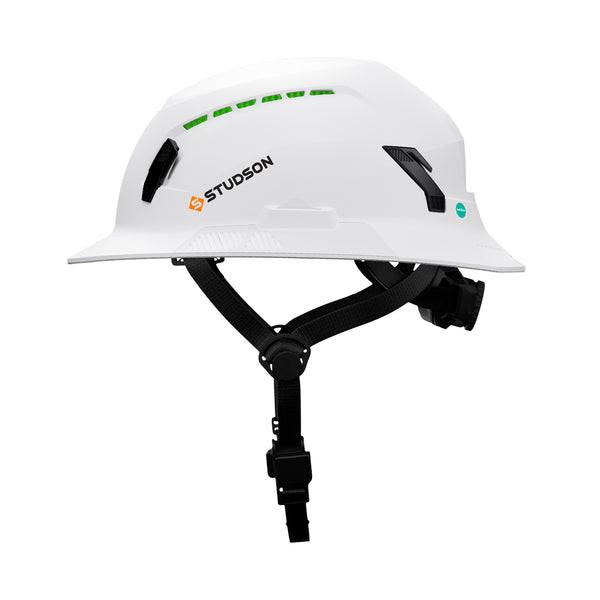Studson SHK-1 Vented Full Brim Class C Type II - White Safety Helmet ...