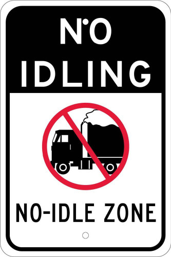 No Idling (Graphic)No Idle Zone 18X12 .080 Egp Alum - Jendco Safety Supply