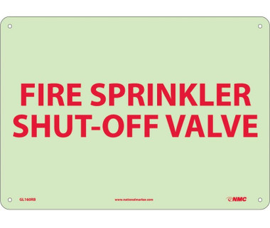 Fire - Fire Sprinkler Shut-Off Valve - 10X14 - PS Vinylglow - GL160PB ...