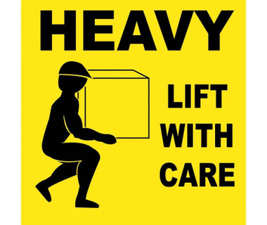 Labels - Shipping And Packing - Heavy Lift With Care - 4X4 - PS Paper ...