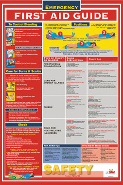 Poster - First Aid Guide - 18X24 - PST002 - Jendco Safety Supply