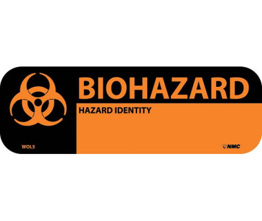 Labels - Biohazard Hazard Identity - 1" X 3" - PS Paper - 500/Rl - WOL5 ...