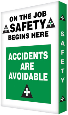 Visual Edge Motivational Graphic Style Sign: On The Job Safety Begins ...