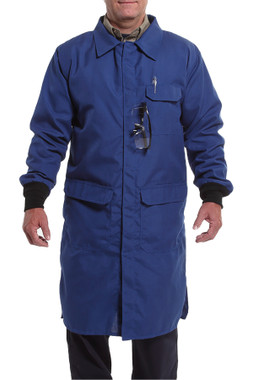 NSA FR Chemical Resistant Lab Coat - Royal Blue - LABCR-RB-_ _ - Jendco ...