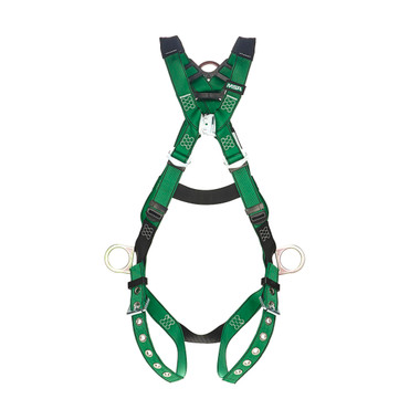 MSA V-FORM Harness w/Back & Side D-Rings - Tongue Buckle Leg Straps ...