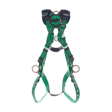 MSA V-FORM Harness w/Back, Front, Side & Shoulder D-Rings - Tongue ...