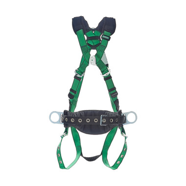 MSA V-FORM Construction Harness w/Back & Side D-Rings - Tongue Buckle ...