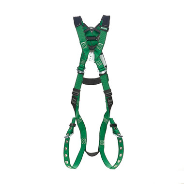 MSA V-FORM Harness w/Back D-Ring with D-Ring Extender - Tongue Buckle ...