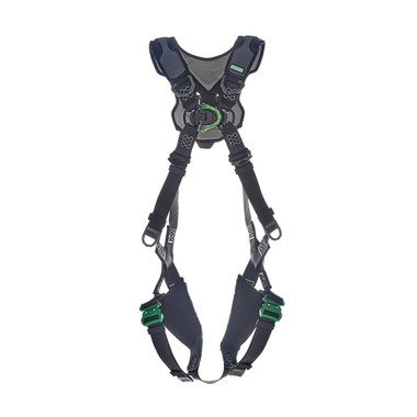 MSA V-FLEX Harness w/Back & Front D-Rings - Quick Connect Leg Straps ...