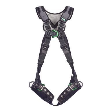 MSA V-FLEX Harness w/Back & Front D-Rings - Tongue Buckle Leg Straps ...
