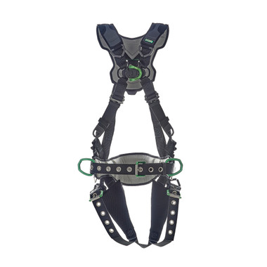 MSA V-FLEX Construction Harness w/Back, Front & Side D-Rings - Tongue ...