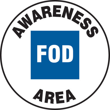 Slip-Gard Floor Sign: FOD Awareness Area 8" 1/Each - MFS367 - Jendco ...