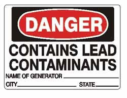 Danger Lead Generator Labels - 3x5 - 500/Roll - Jendco Safety Supply
