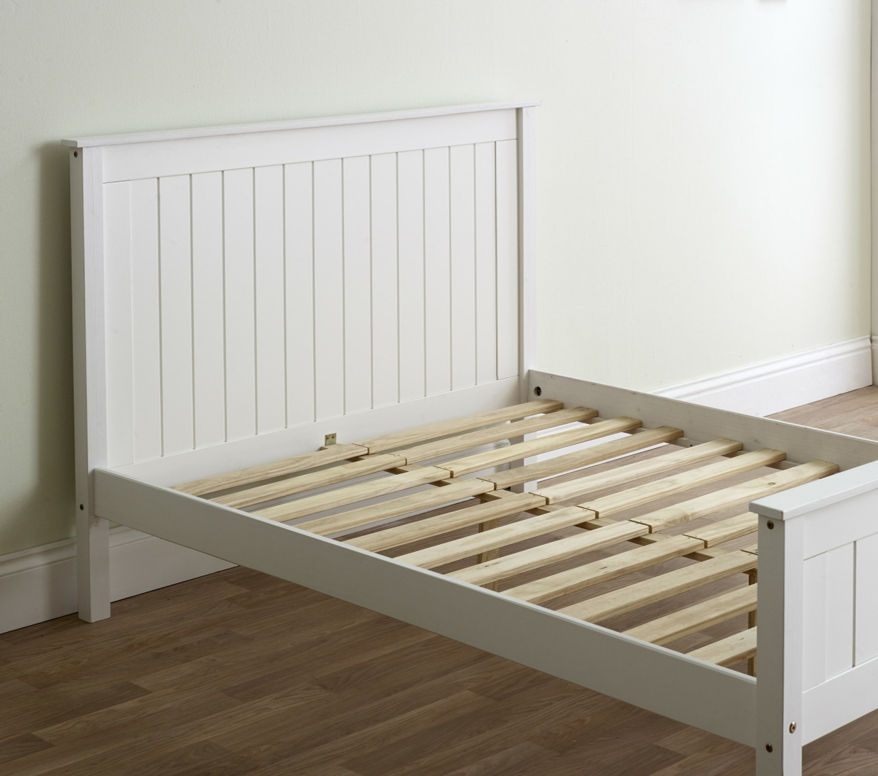 Limelight Taurus White Wooden Bedstead (High Foot End) - Fitzgeralds ...