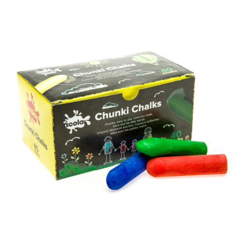 Coloured Chubby Chalk (40) | Early Years Resources
