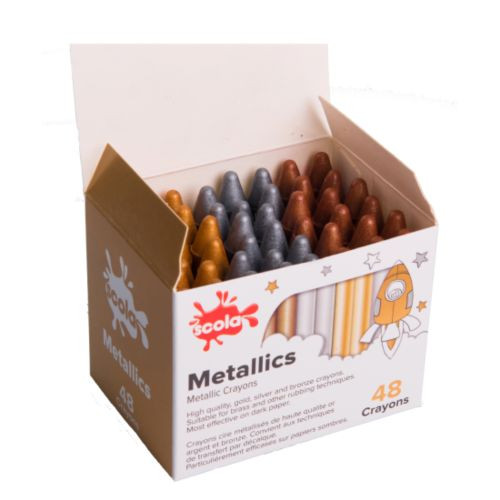 Metallic Wax Crayons Pack of 48 | EYR