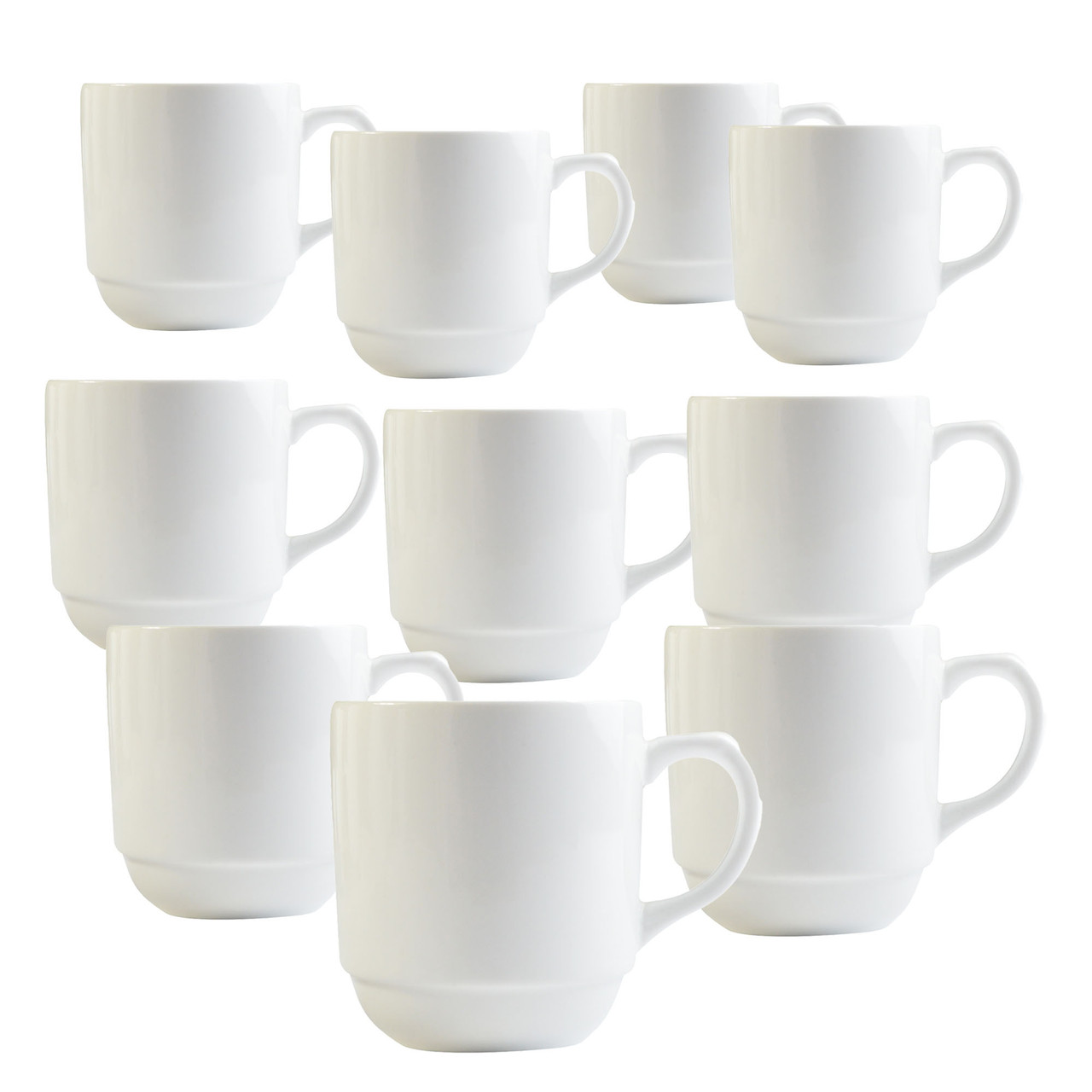 White Stacking Mugs x 24 | Early Years Resources