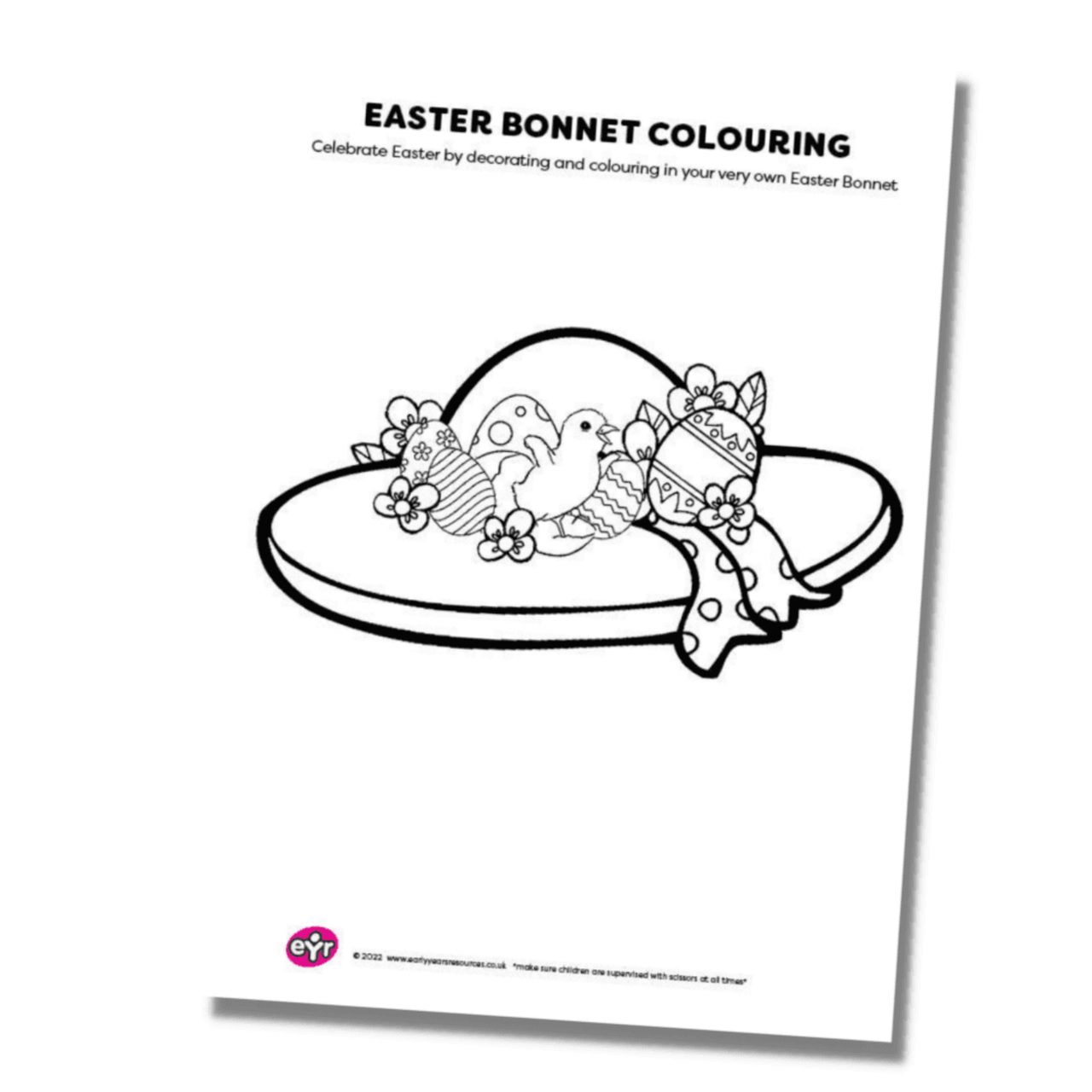 Easter Bonnet Colouring In | EYR