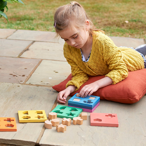 tickit Rainbow Wooden Shape Stacker - Early Years Resources