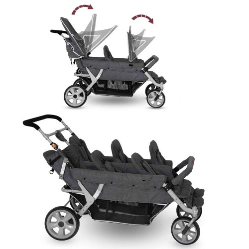 Cabrio 6 Seater Stroller With Rain Cover | Early Years Resources