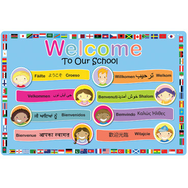 Welcome To Our School In Different Languages Poster | EYR