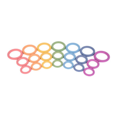 Wooden Rainbow Stacking Rings | Early Years Resources