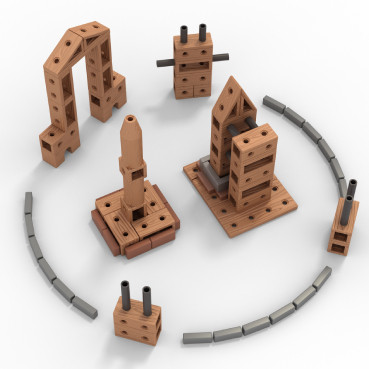 Recycled Plastic Construction Blocks (60 Pieces) | Early Years Resources