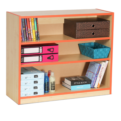 Maple Open Bookcase with coloured Edging | EYR