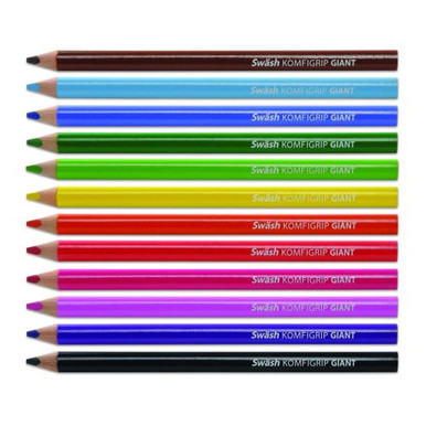 144 Giant Triangular Colouring Pencils | EYR