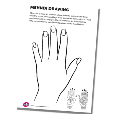 Diwali Mehndi Drawing - Early Years Resources