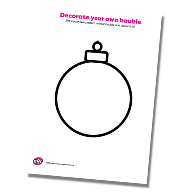 Decorate your own bauble - Early Years Resources