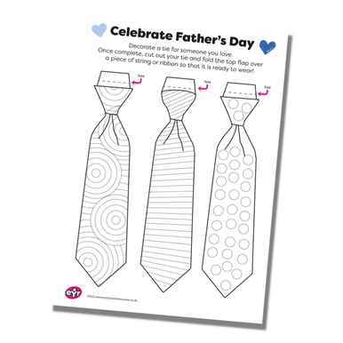 Tie Template For Father's Day | Early Years Resources