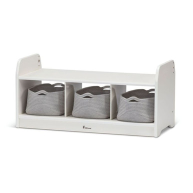 White Low Rope Basket Storage Unit | EYR