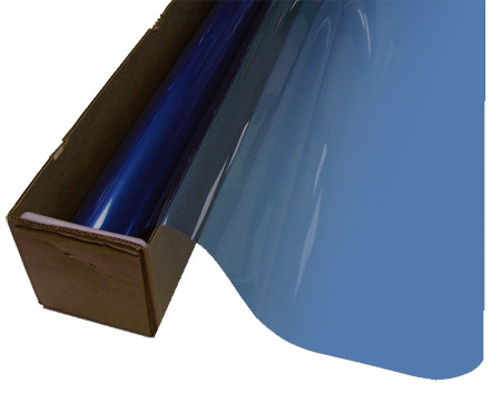 Transparent Steel Blue Adhesive Backed Film