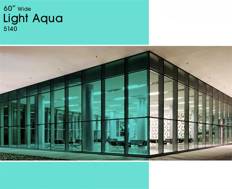 Transparent Light Aqua Adhesive Backed Film