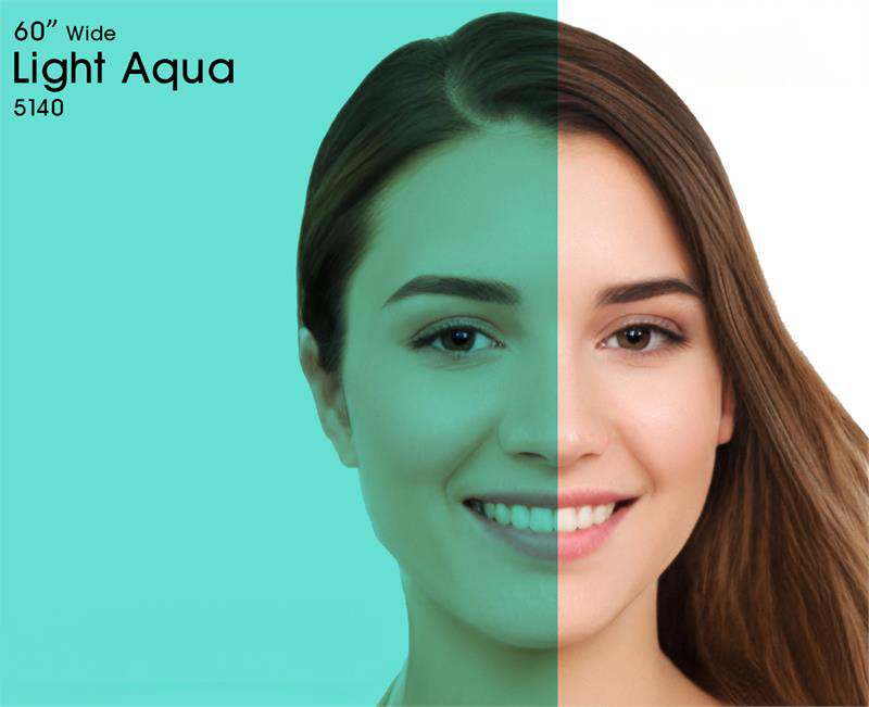 Transparent Light Aqua Adhesive Backed Film