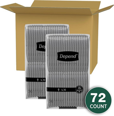 Depends Fresh Protection Adult Incontinence Disposable Grey 72 Count ...