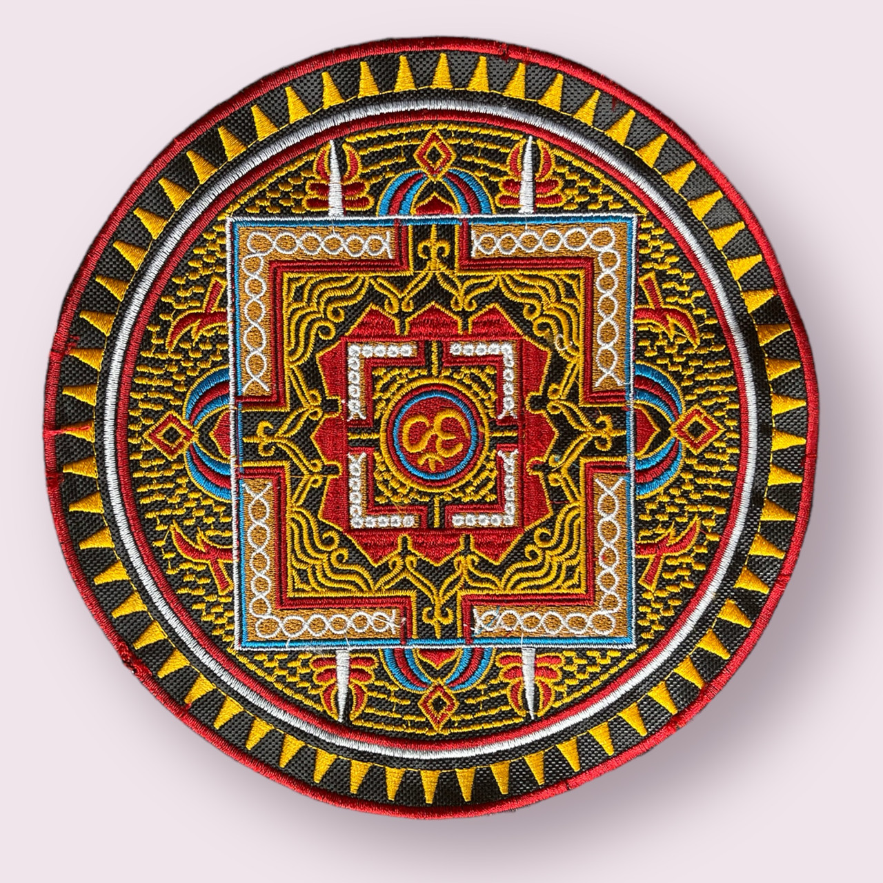 TIBETAN SAND DRAWING Embroidered Hippie Patch (8 inches)