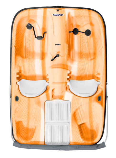 Pelican Monaco DLX Pedal Boat, Pedalboat with Canopy, Fade Orange / White