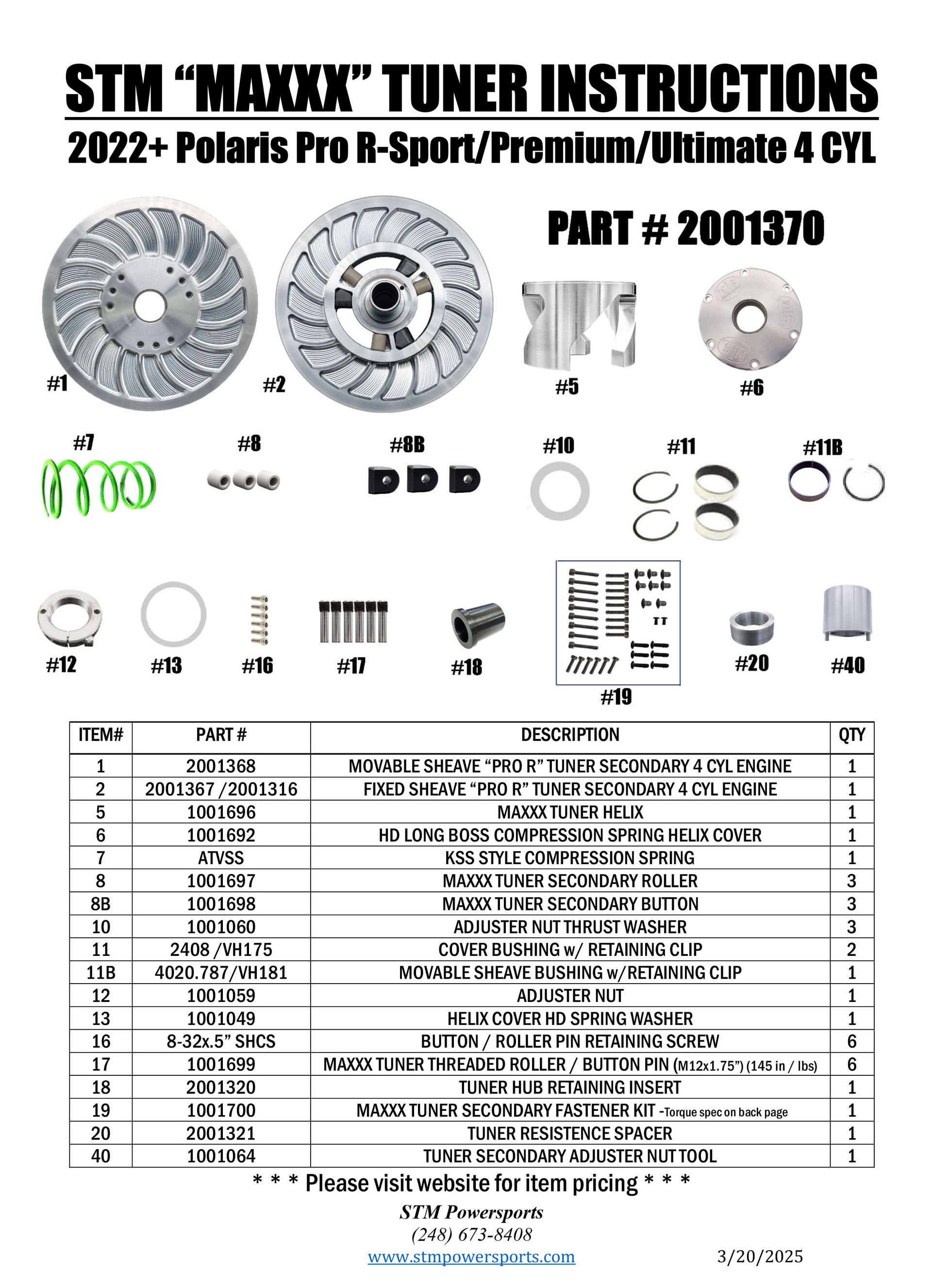 PRO "R" MAXXX STM Tuner Secondary 4 Cylinder Engines - STM POWERSPORTS